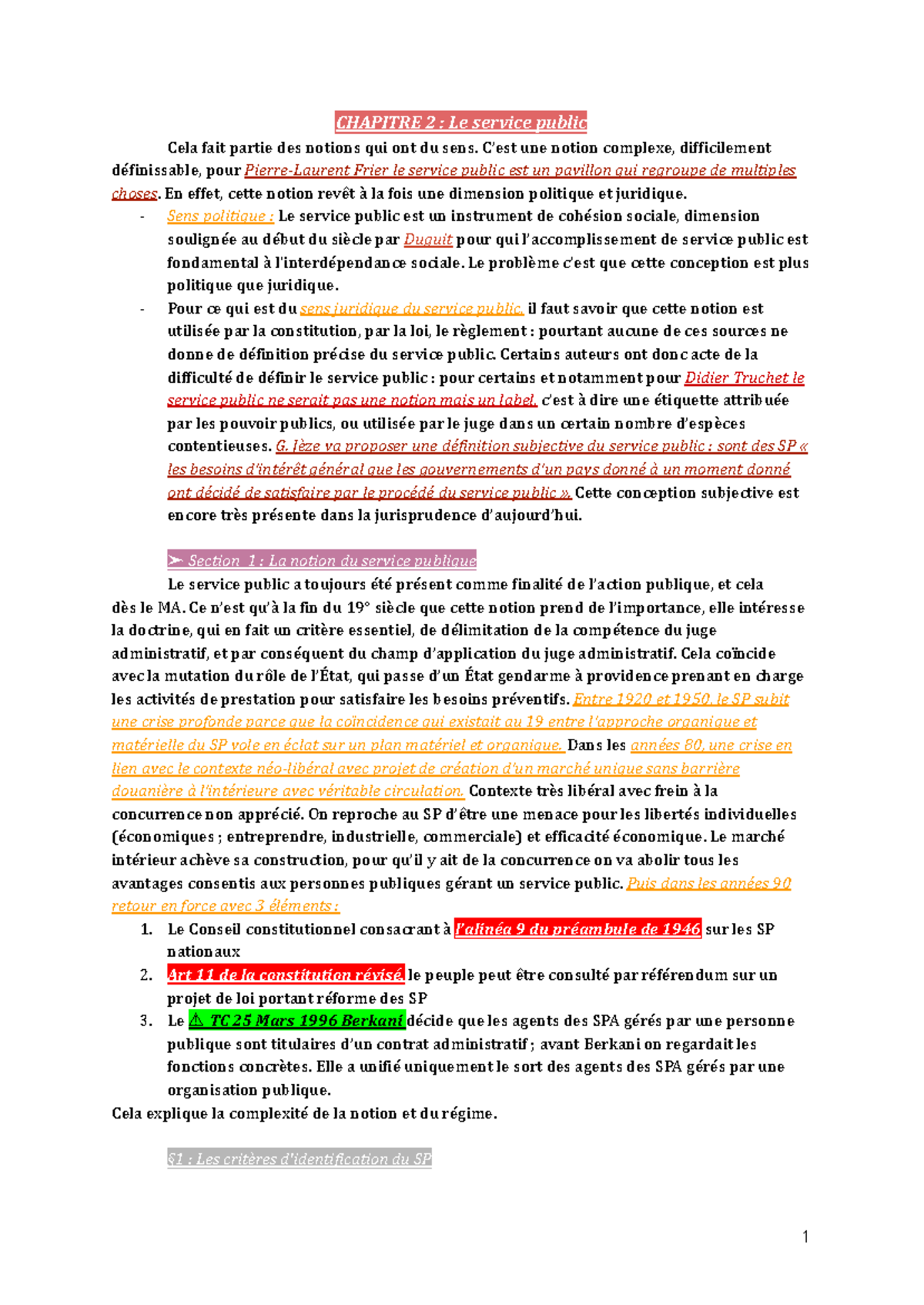 DA séance 8 9 chapitre 2 - CHAPITRE 2 : Le service public Cela fait ...