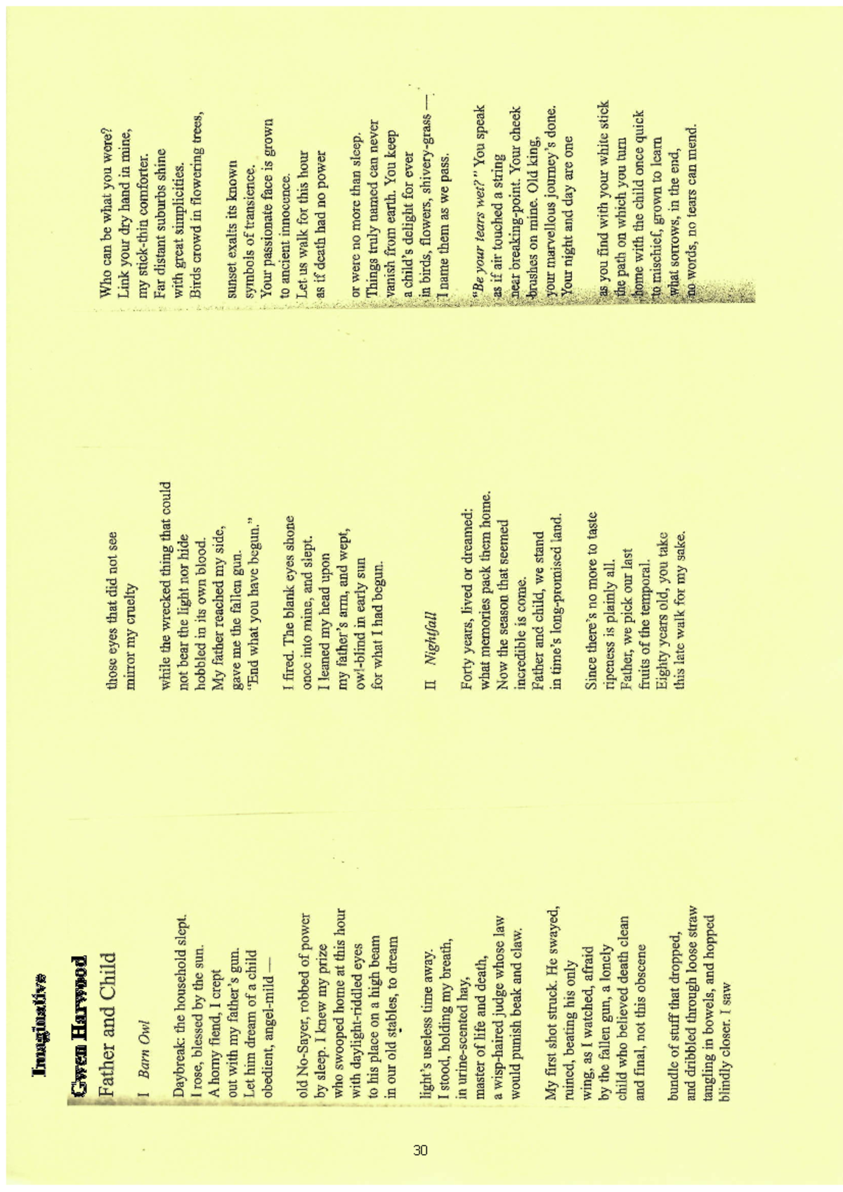 ENG101: Father and Child - Analyzing Gwen Harwood's Poem - Studocu