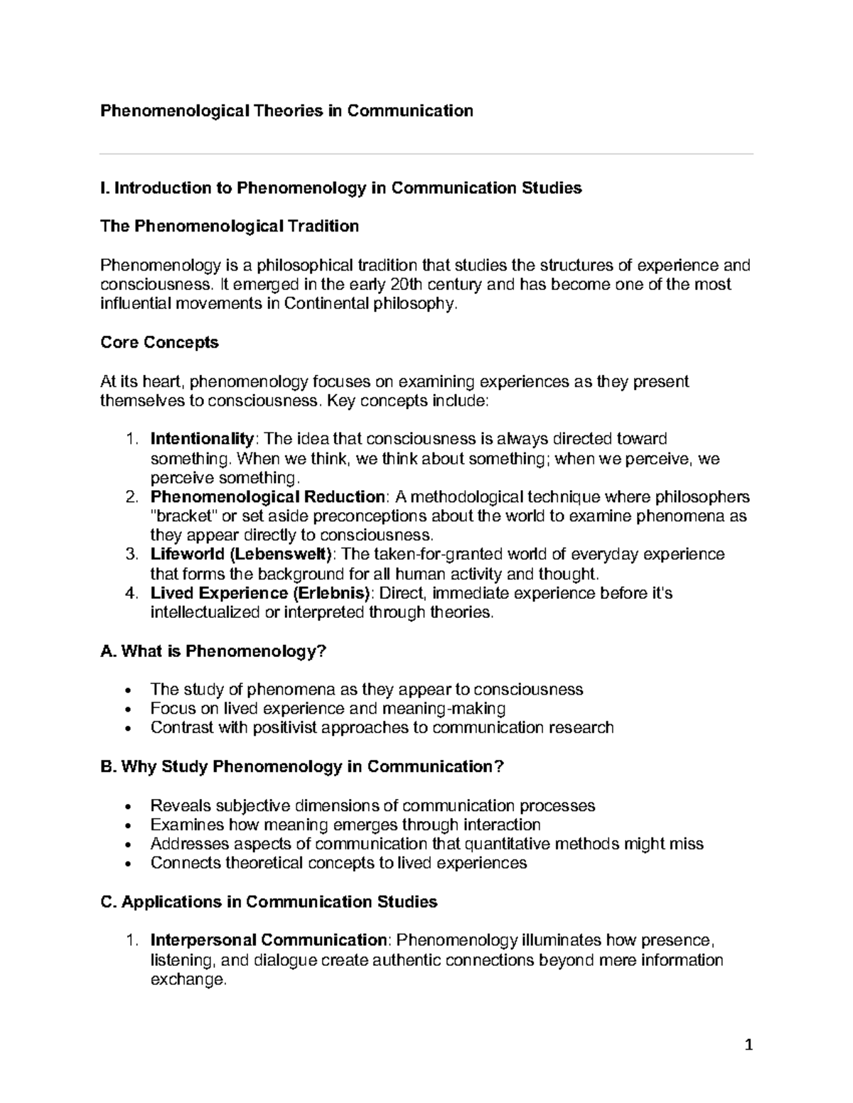 Phenomenological Theories in Communication: An In-Depth Exploration ...