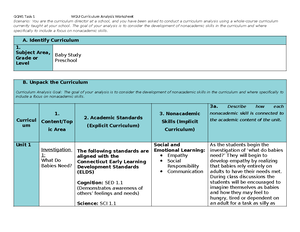 D179 Task 1: Evaluating Qualitative Data for Preschool Engagement - Studocu