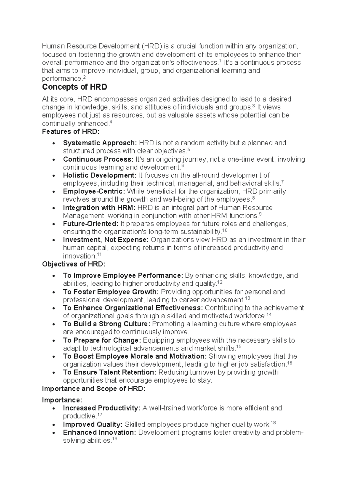 HRD Module 1: Key Concepts and Challenges in Human Resource Development ...