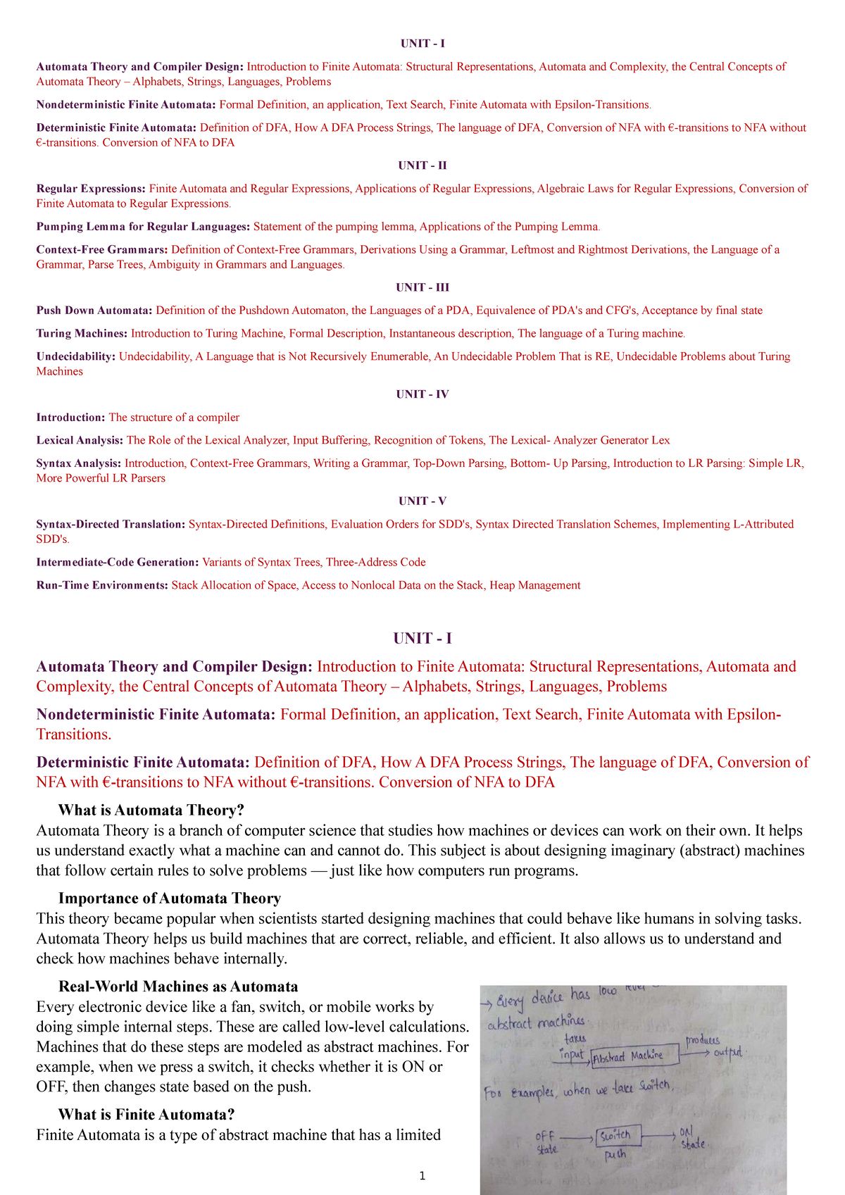 ATCD 101: Comprehensive Notes on Automata Theory & Compiler Design ...