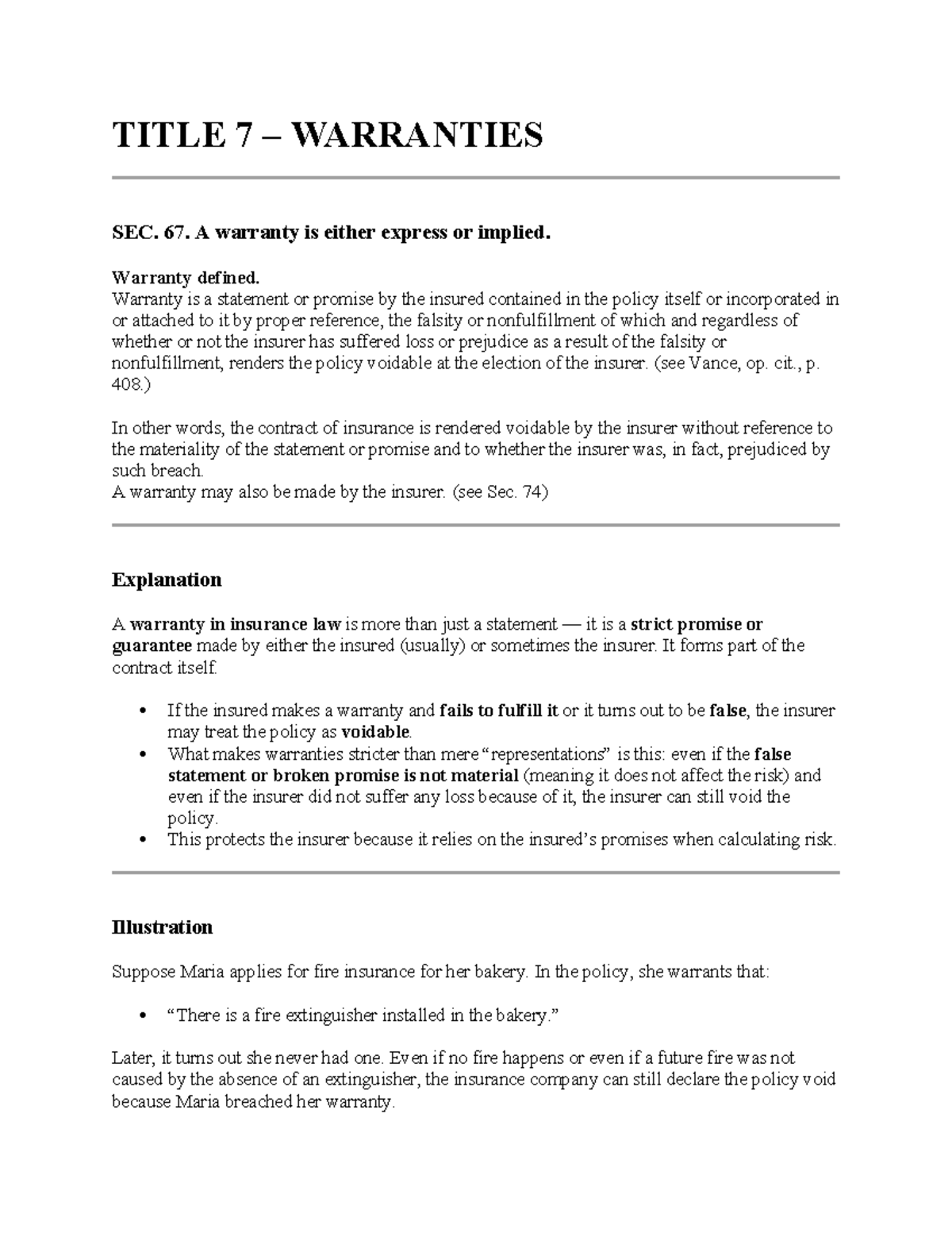 COMM LAW- Warranties: Understanding Express and Implied Warranties ...