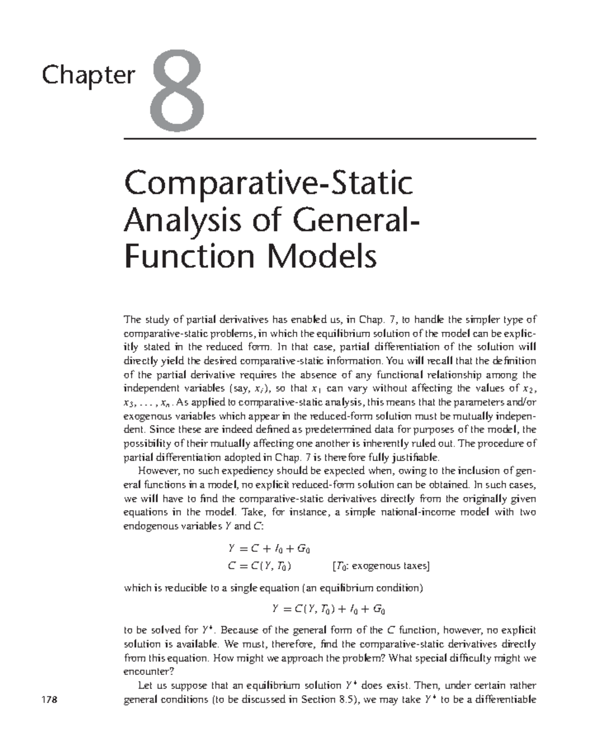 Final 3 - notes - 8 Comparative-Static Analysis of General- Function ...