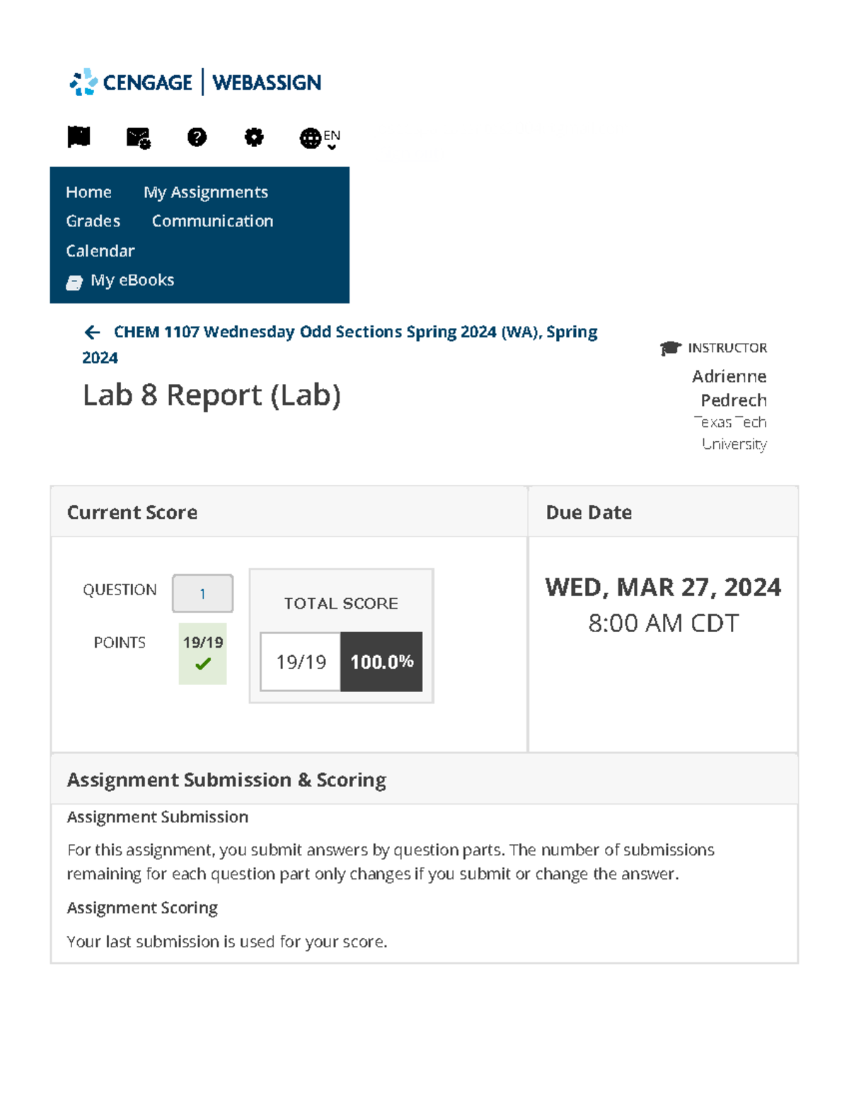 CHEM 1107 Lab 8 Report: Properties of Gases - Spring 2024 - Studocu