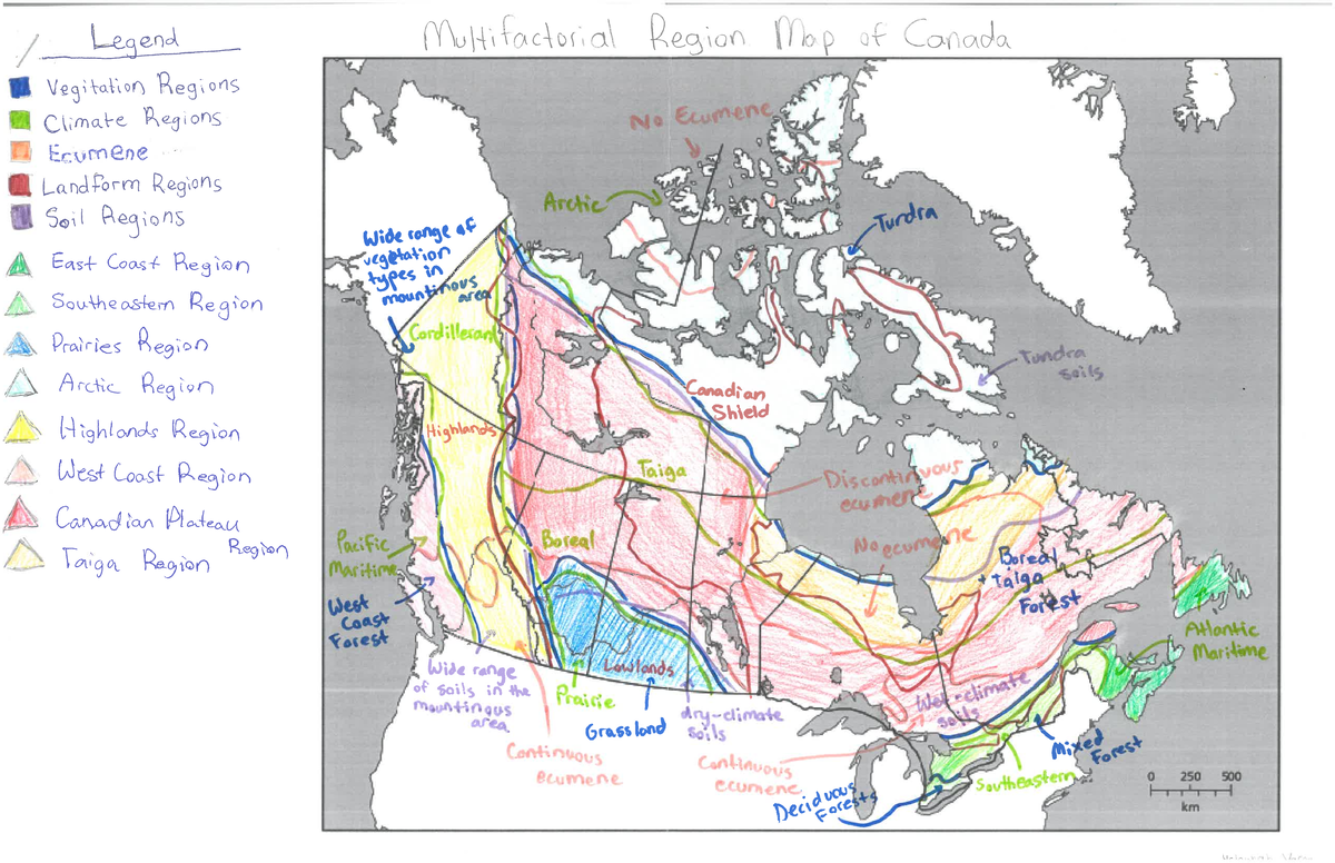 Unit 1 Multi-Factor Map of Canada's Vegetation & Climate Regions - Studocu