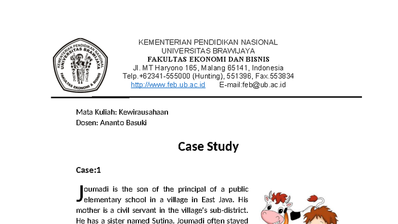 Case Study of Entrepreneurial Ventures - CE - Studocu