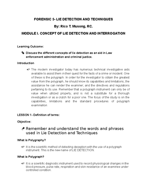 Module 2 Forensic Photography PDF - MODULE 2 HISTORICAL EVOLUTION OF ...