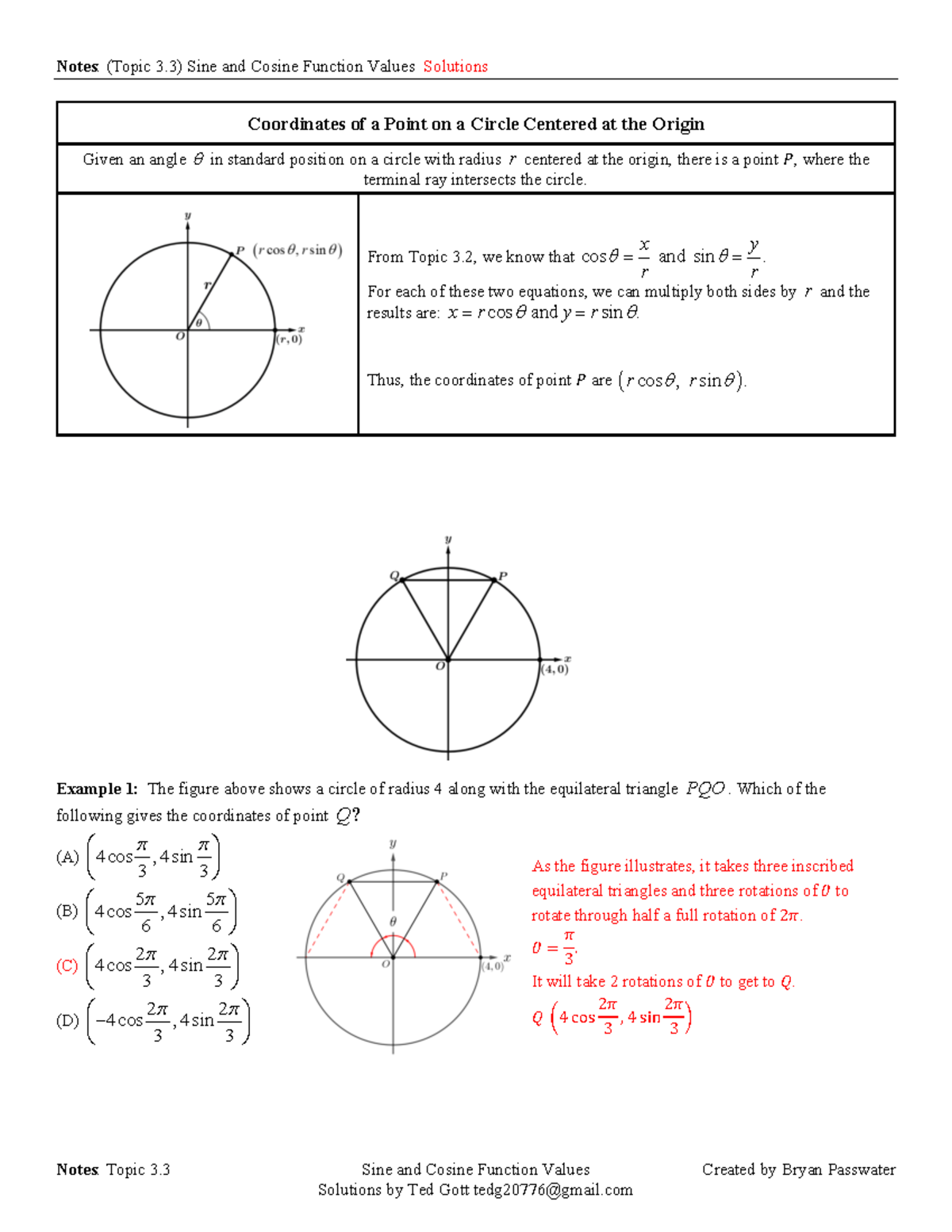 Notes on Topic 3.3: Sine and Cosine Functions Explained - Studocu