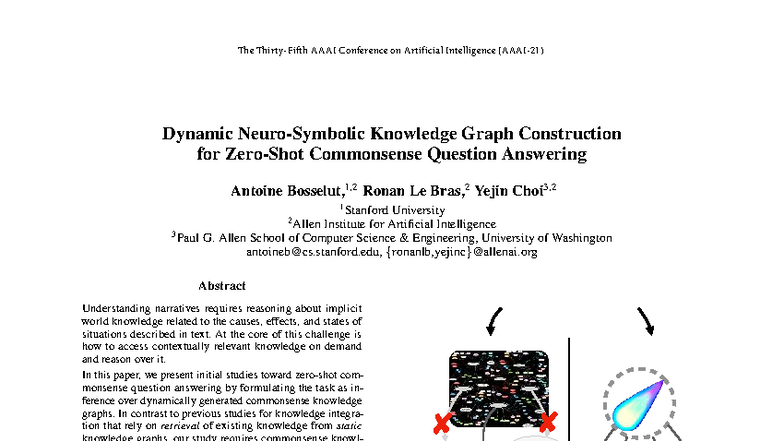 Dynamic Knowledge Graph Construction for Commonsense QA (CS 16625 ...