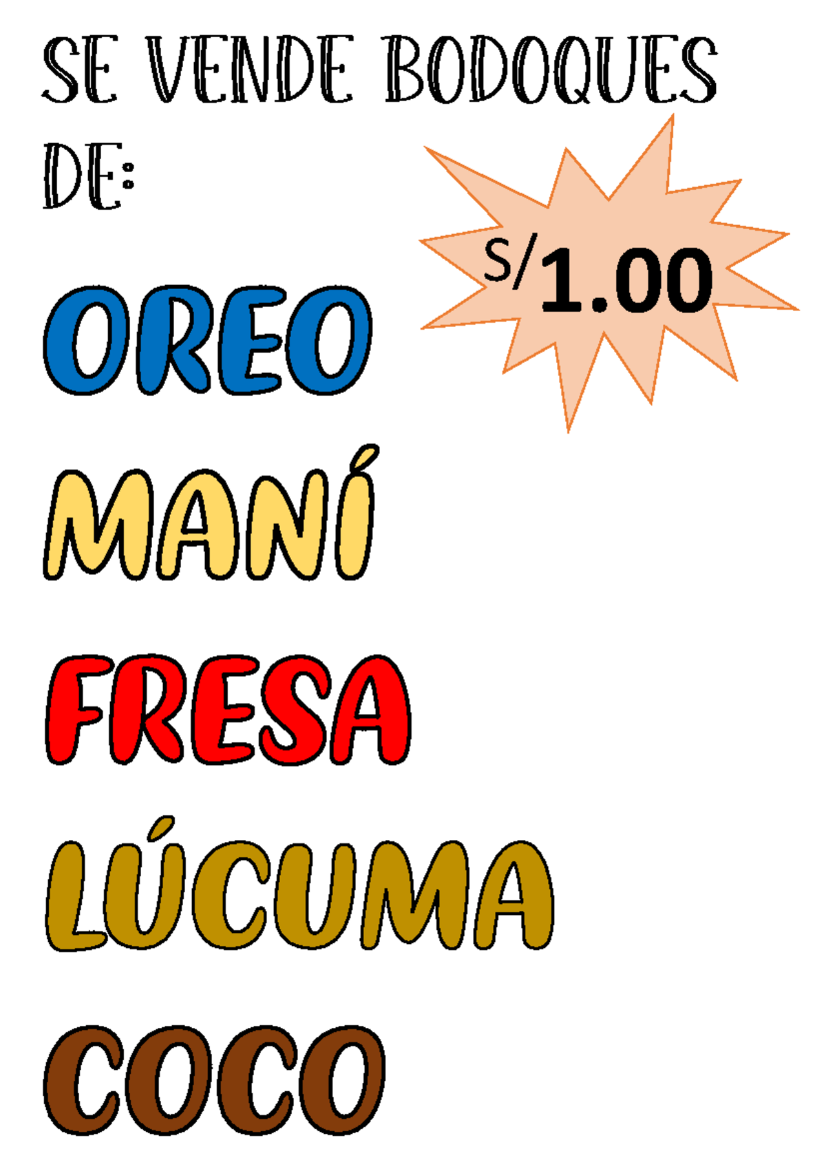Anuncio DE Bodoques - Comunicación - SE VENDE BODOQUES DE: OREO m MANI ...