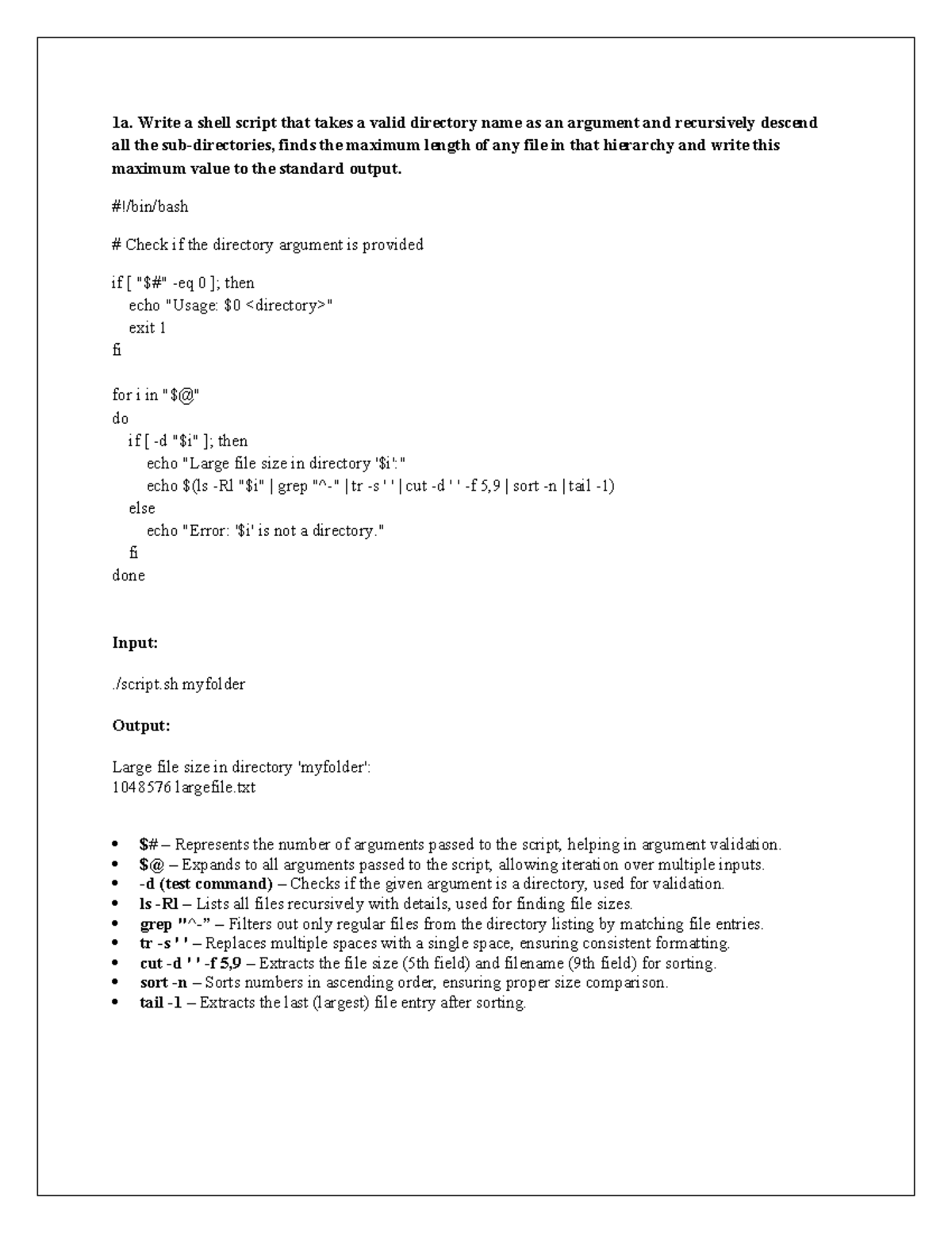 OS LAB Manual - Shell Scripting Exercises and Solutions - Studocu
