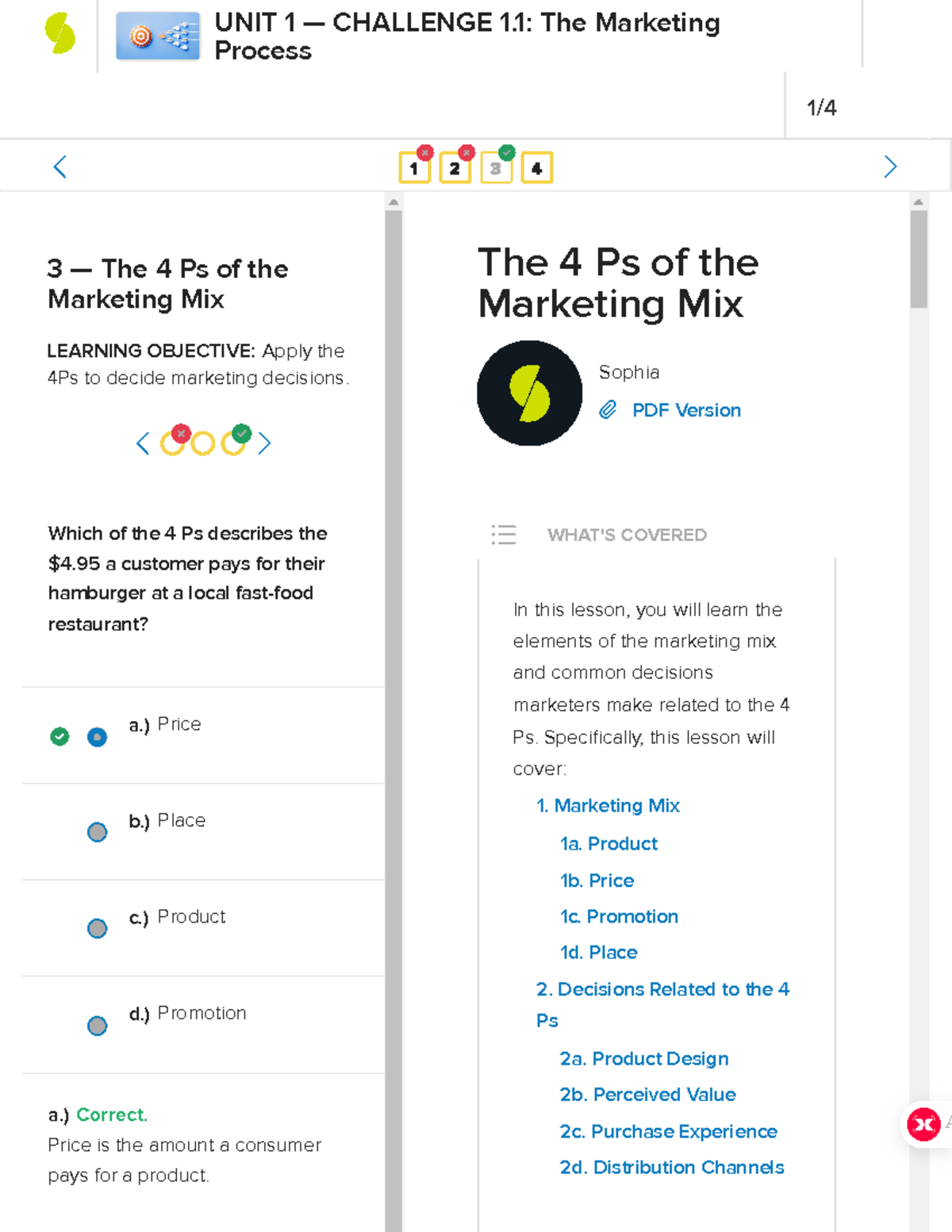 11 - MILESTONE: The 4 Ps of the Marketing Mix Study Guide - Studocu