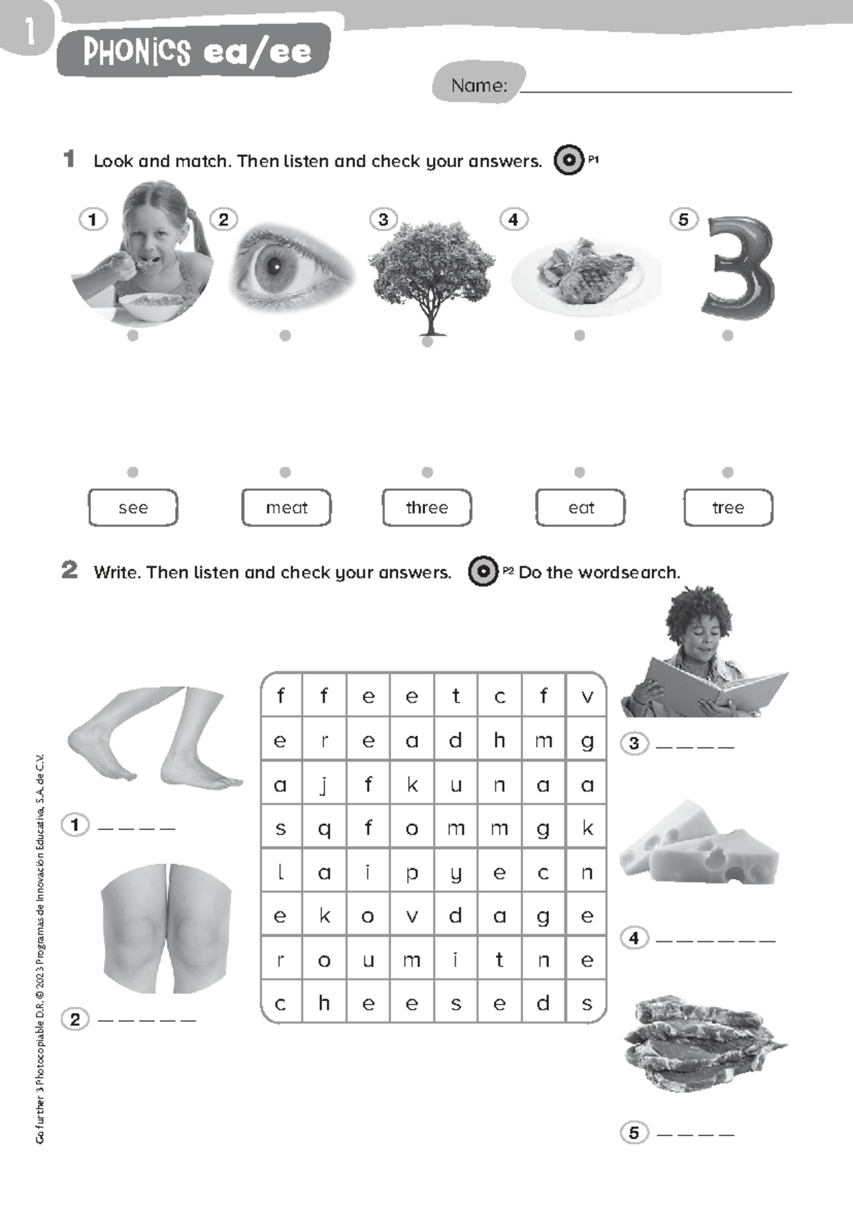 3 Phonics Worksheet U1: Look, Match & Listen Activities - Studocu