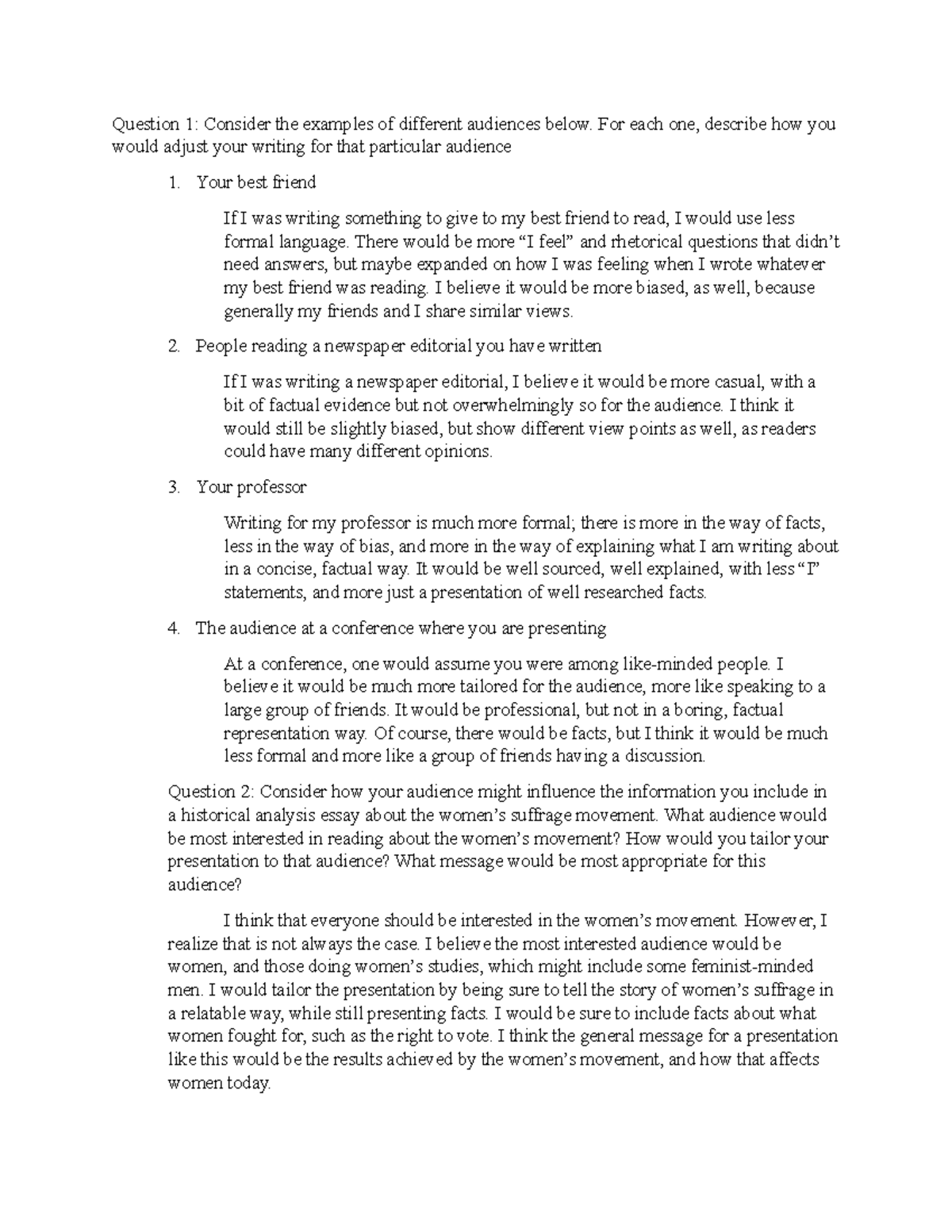 Module 4: Adjusting Writing Style for Diverse Audiences - Studocu