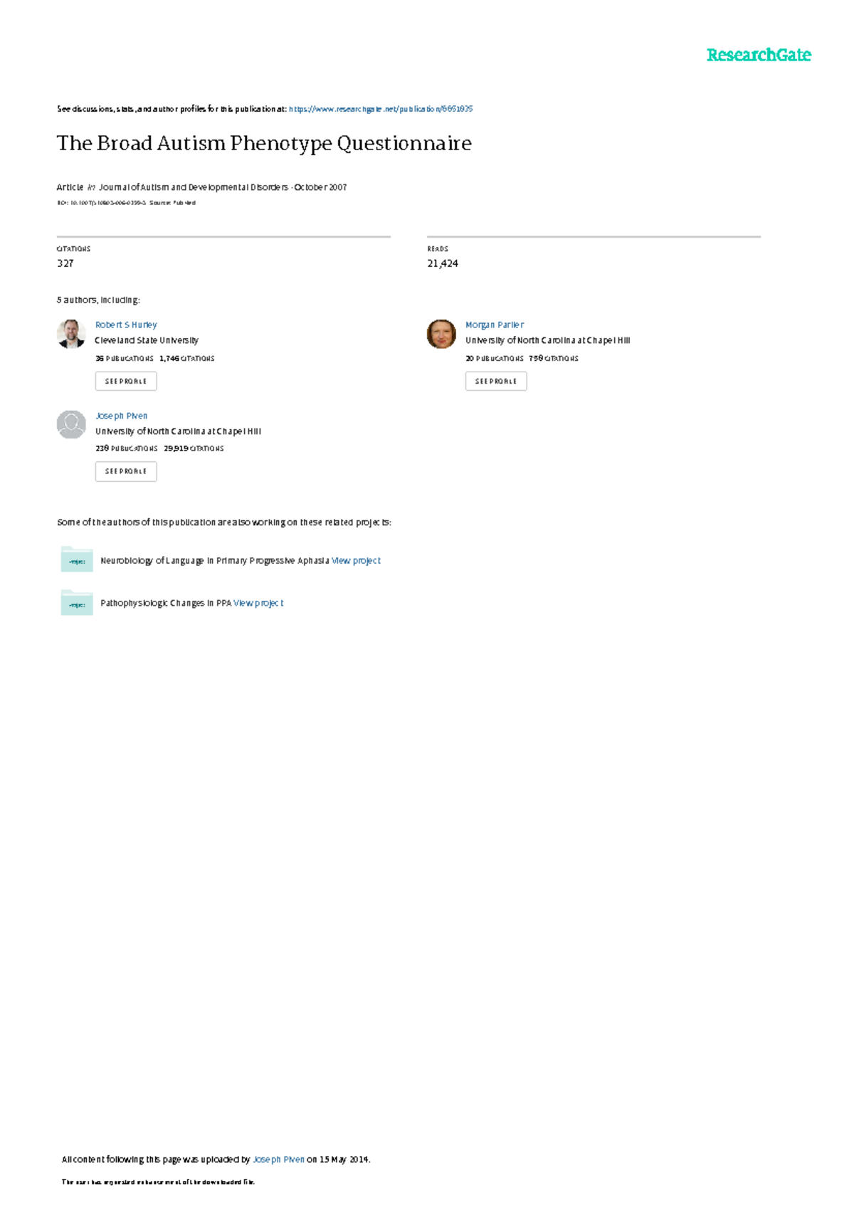 The Broad Autism Phenotype Questionnaire: Insights and Findings - Studocu