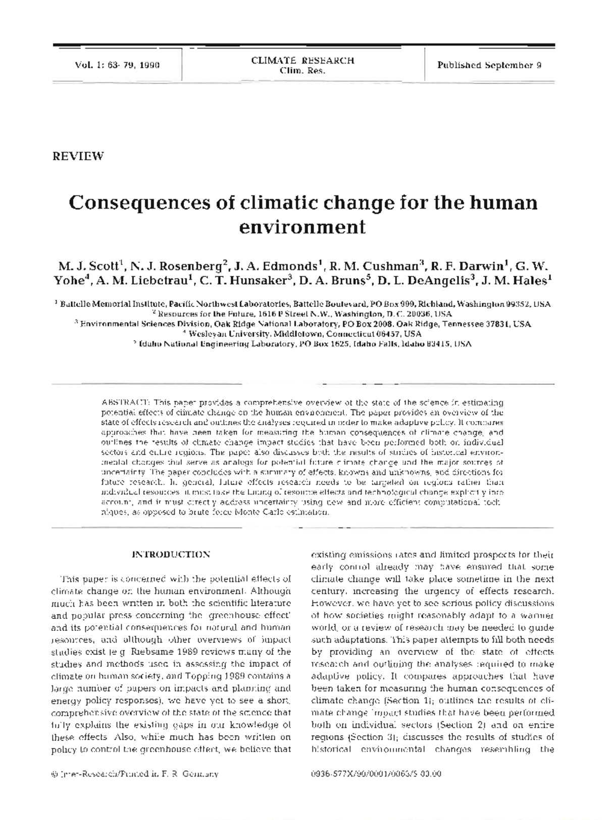 C001p063 - Review of Climate Change Consequences on Human Environment ...