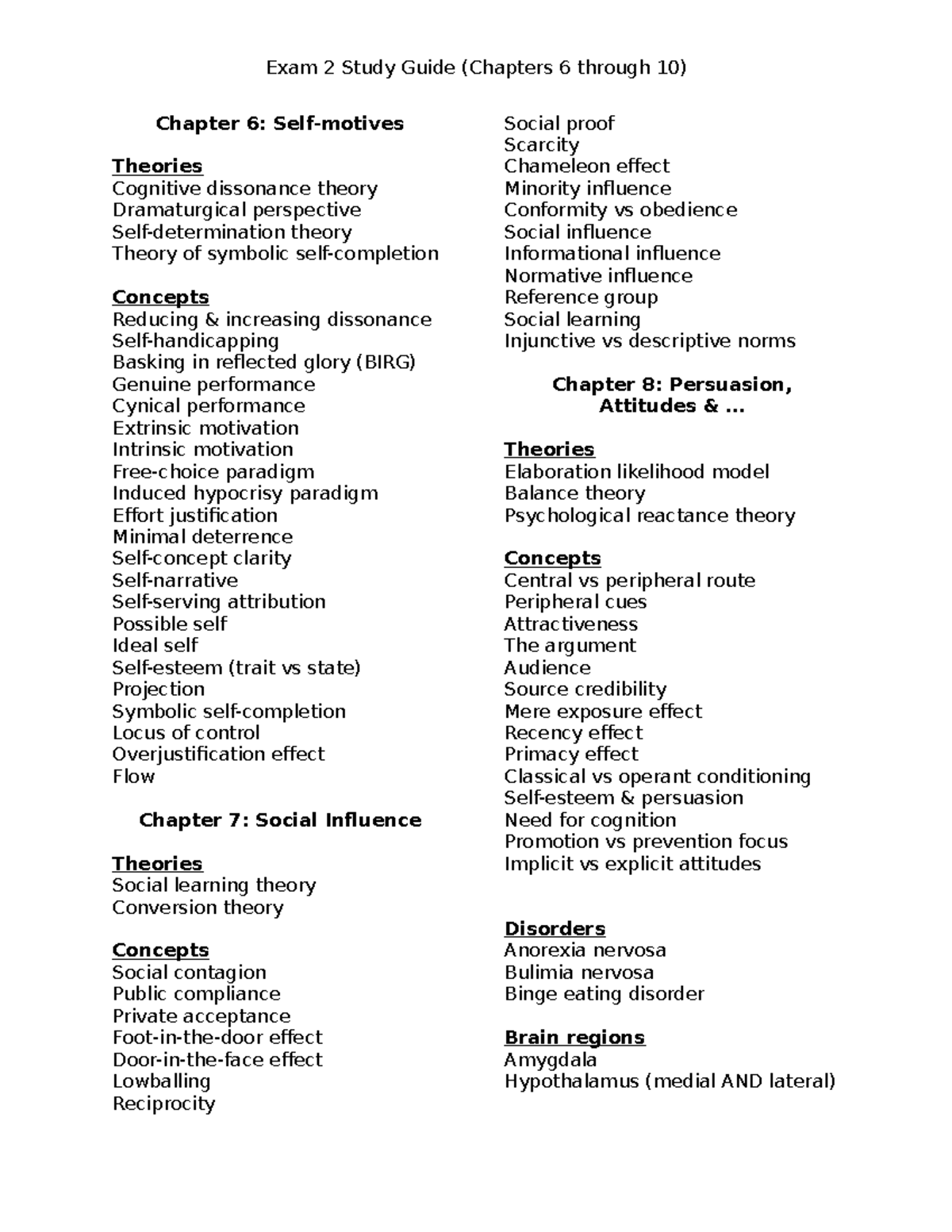 Exam 2 Study Guide for Psych 101: Chapters 6-10 Concepts and Theories - Exam 2 Study Guide ...
