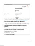 MAT1512 - Unisa - Calculus A - Studocu
