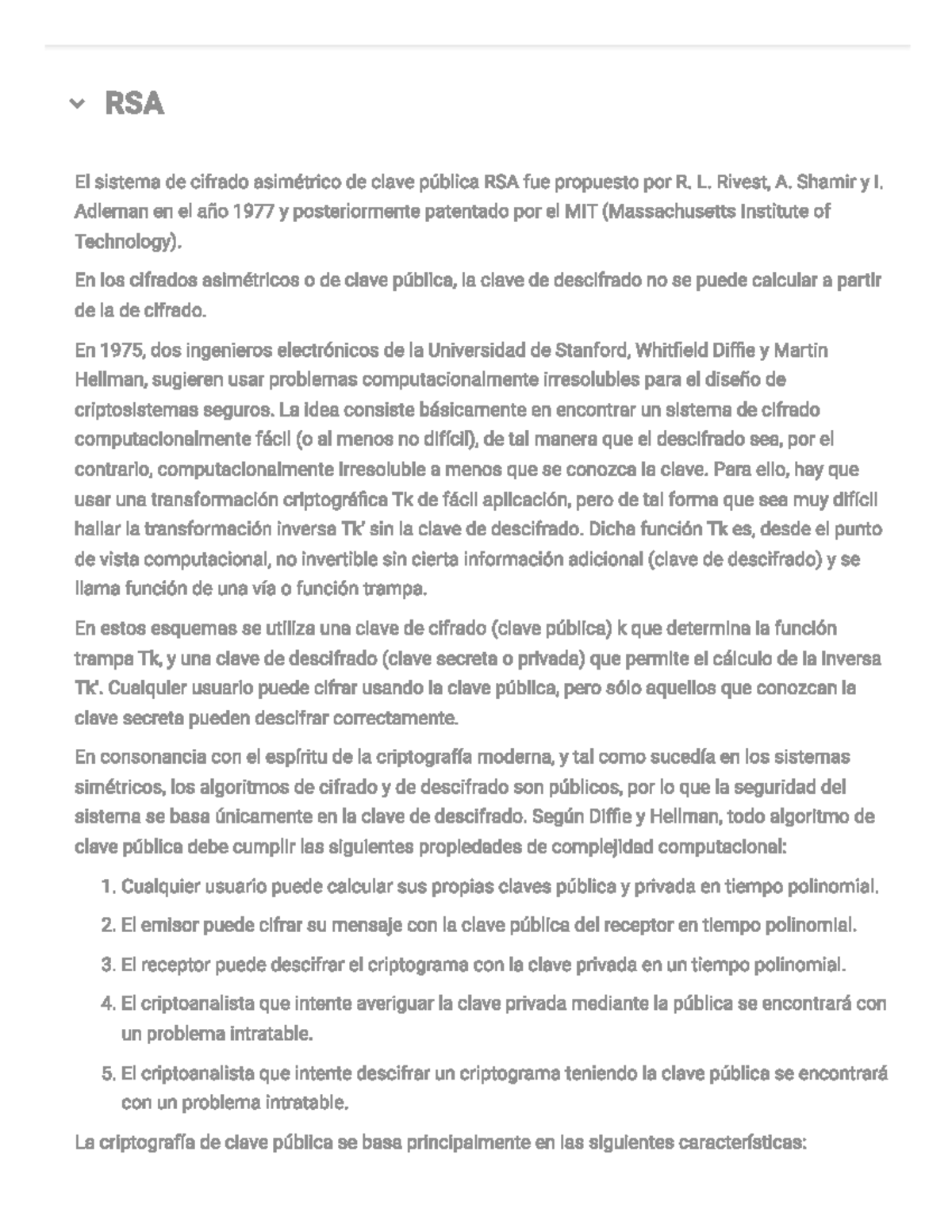 RSA 0909 - El sistema de cifrado asimétrico y su funcionamiento - Studocu