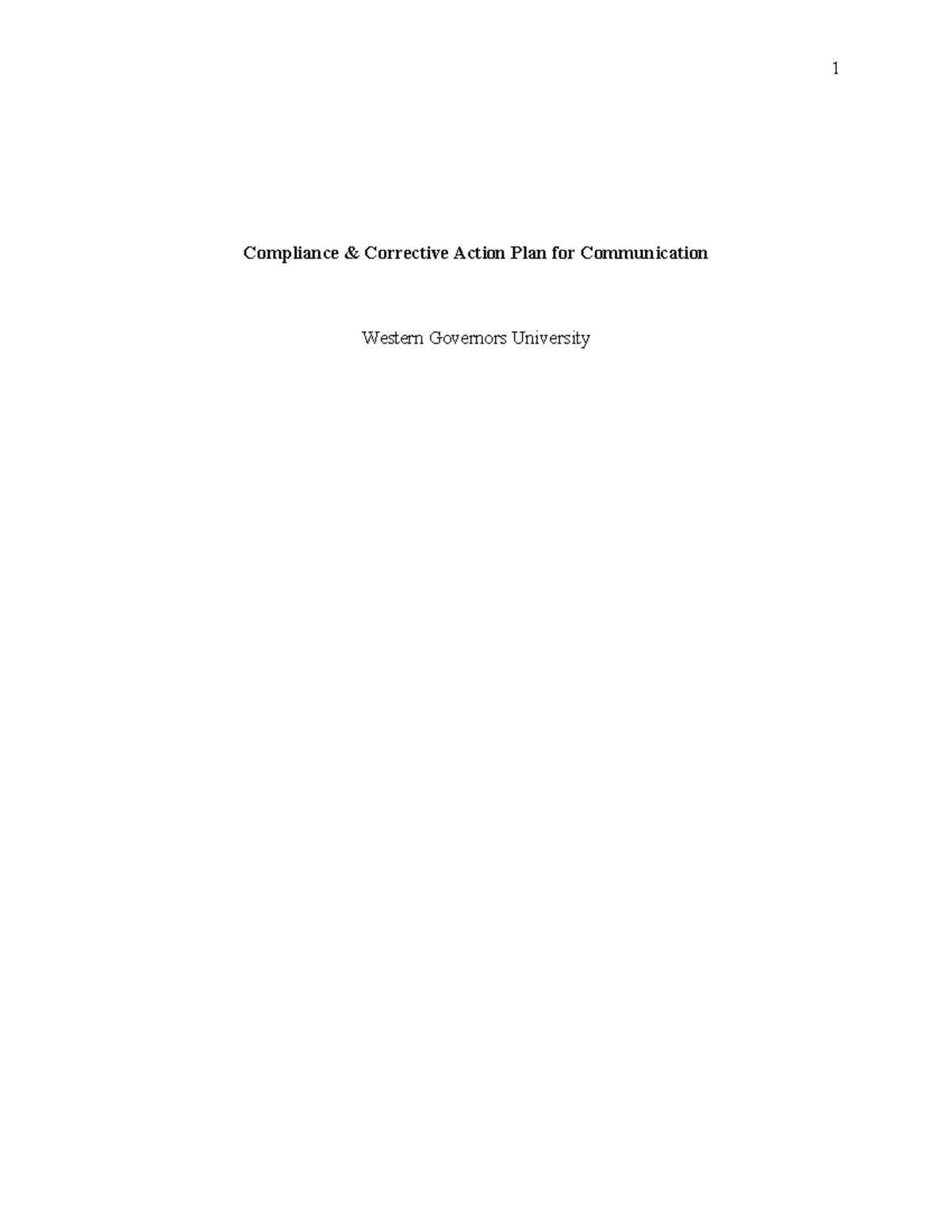 AFT2TASK1 - Practice - Compliance & Corrective Action Plan for ...