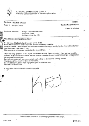 Bgcse SDA 4 - BOTSWANA EXAMINATIONS COUNCIL Botswana General ...