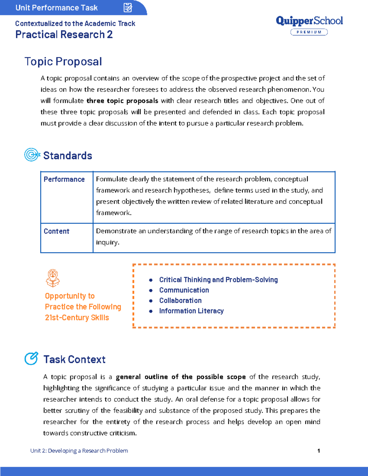 Final - Practical Research 2 - Unit 2 - Topic Proposal Guidelines - Studocu