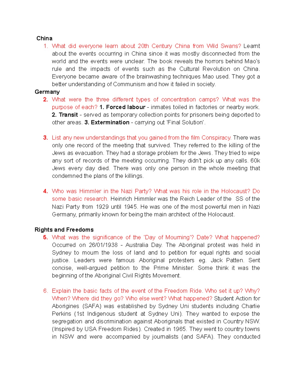 HIST 2023: Study Guide for History Exam on Genocides and Rights - Studocu
