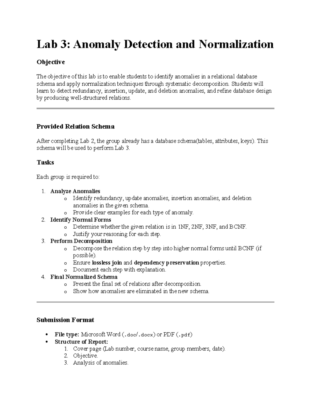 Lab 3: Anomaly Detection & Normalization Techniques - Studocu