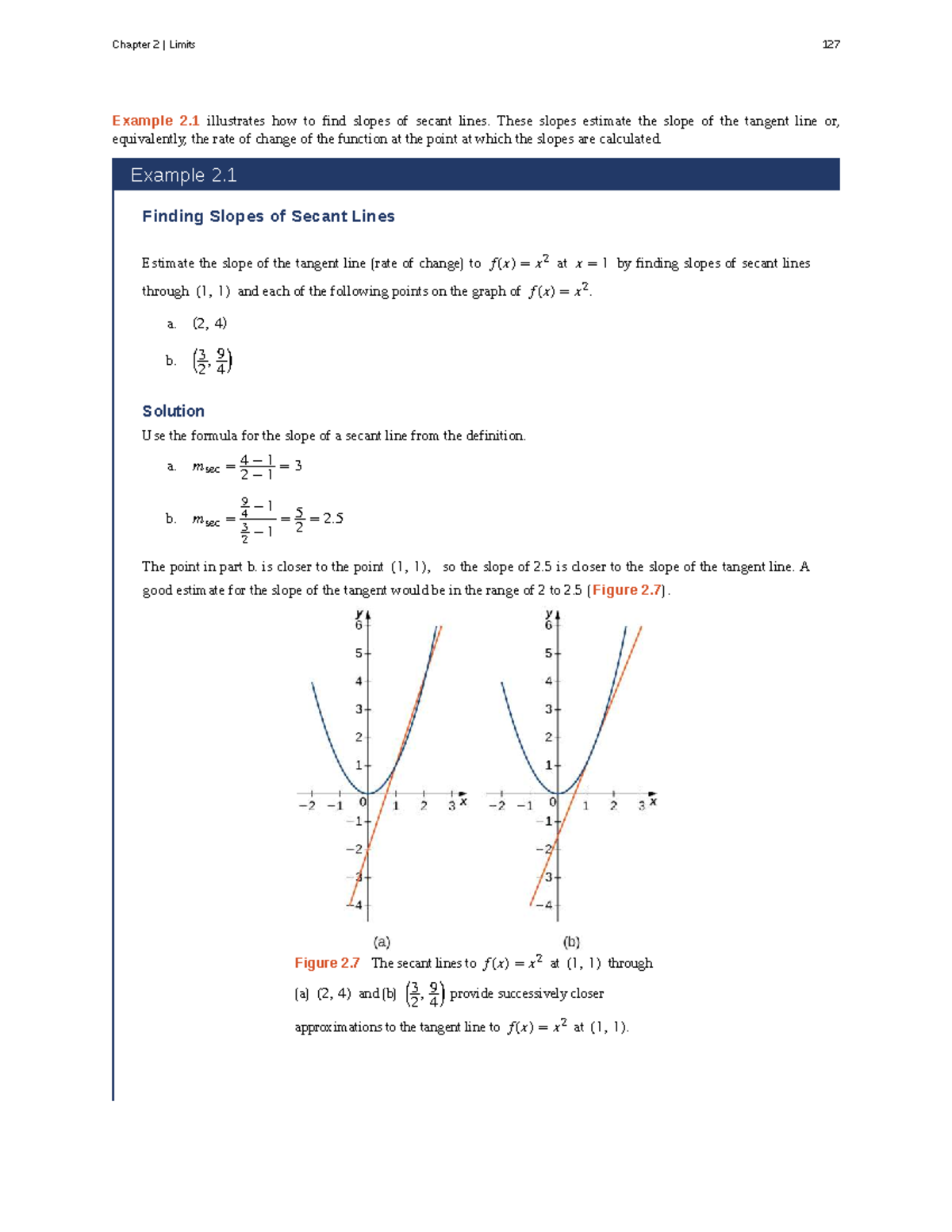 Calculus 1: Chapter 2 - Finding Slopes of Secant Lines - Studocu
