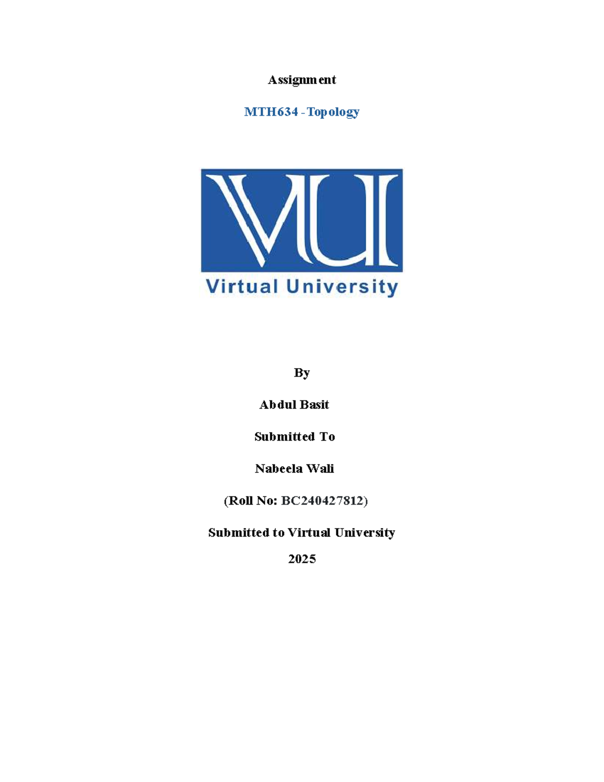 MTH634 - Topology Assignments: Derived Sets, Closures, and Interiors ...