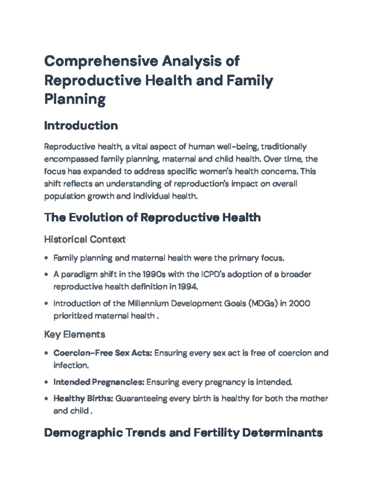 Reproductive Health and Family Planning: A Comprehensive Overview ...