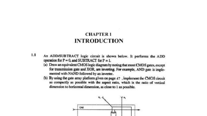 CHAPTER 1: CMOS Logic Design and Implementation - YA CAS F.A. - Studocu
