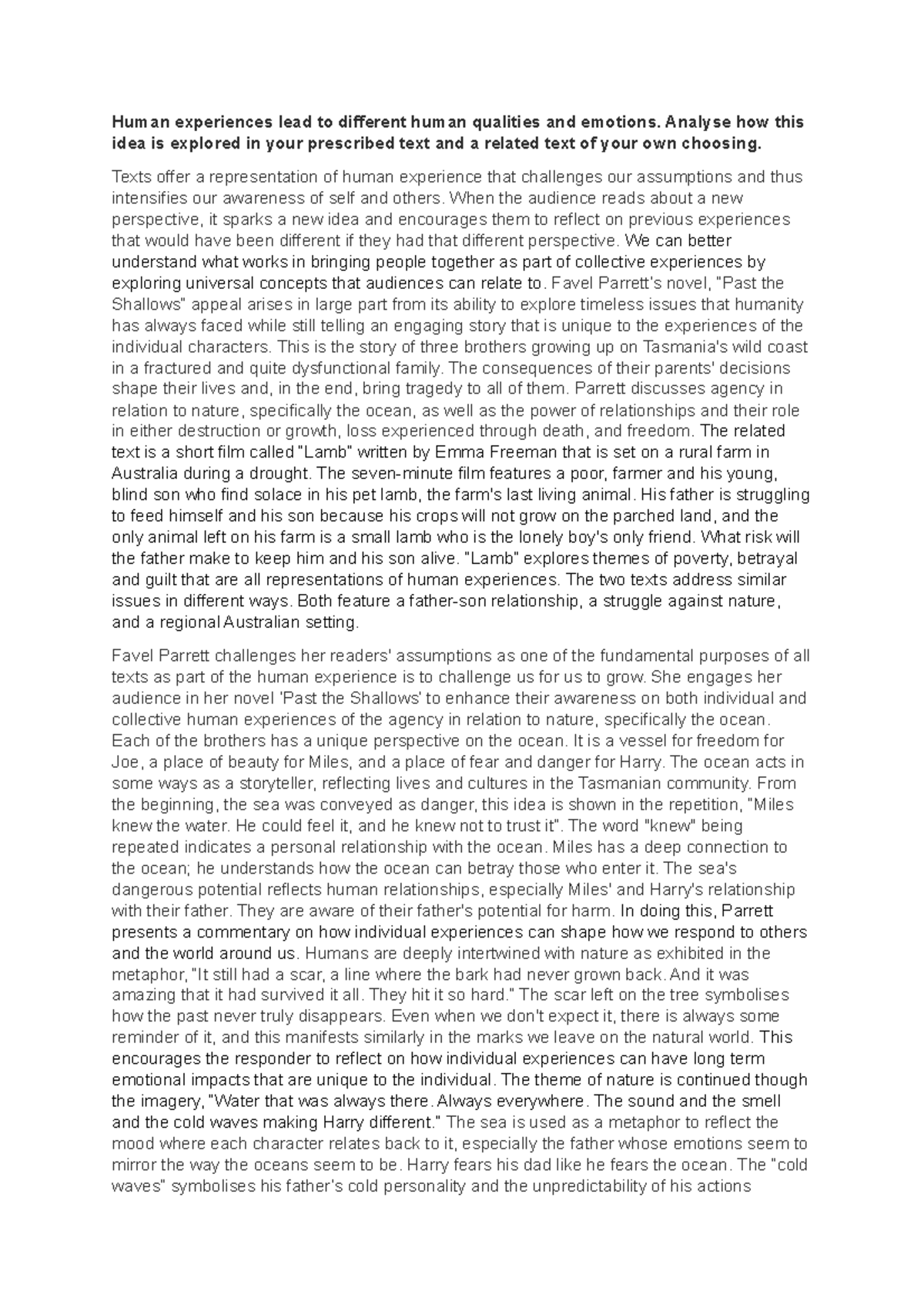 Exploring Human Experiences and Emotions in Texts - Studocu