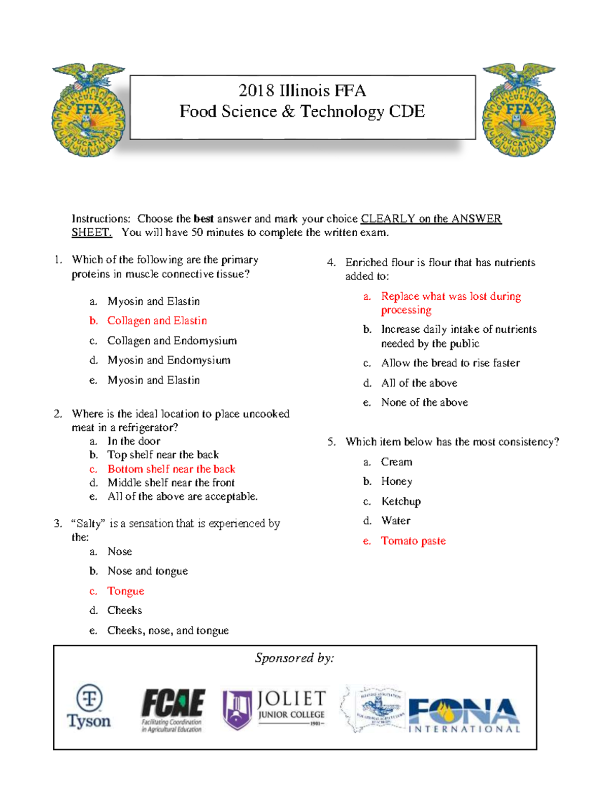 Food Science & Technology CDE Exam Questions & Answers (50 Items) - Studocu