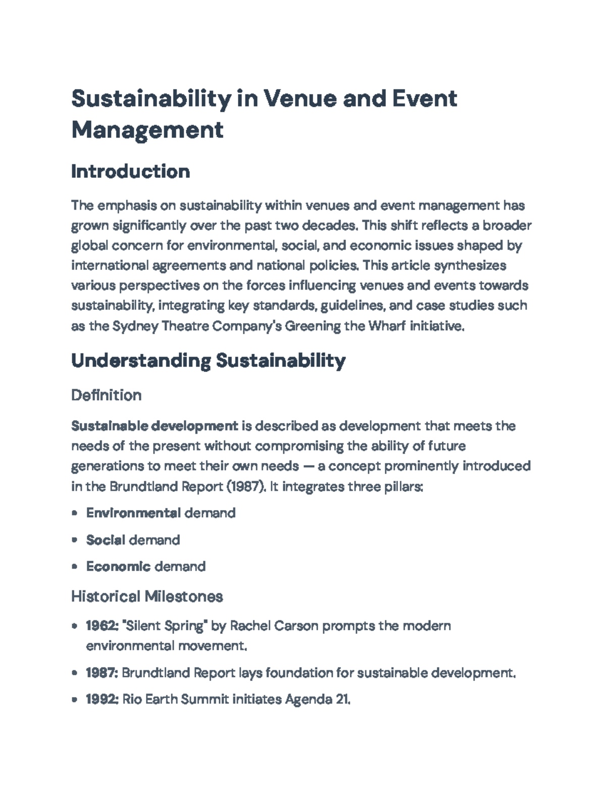 Sustainability in Venue & Event Management: Key Standards & Case ...