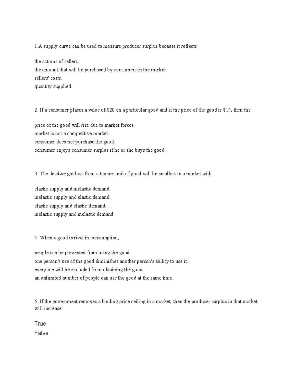 ECO 101: Midterm Exam Review Questions - Studocu