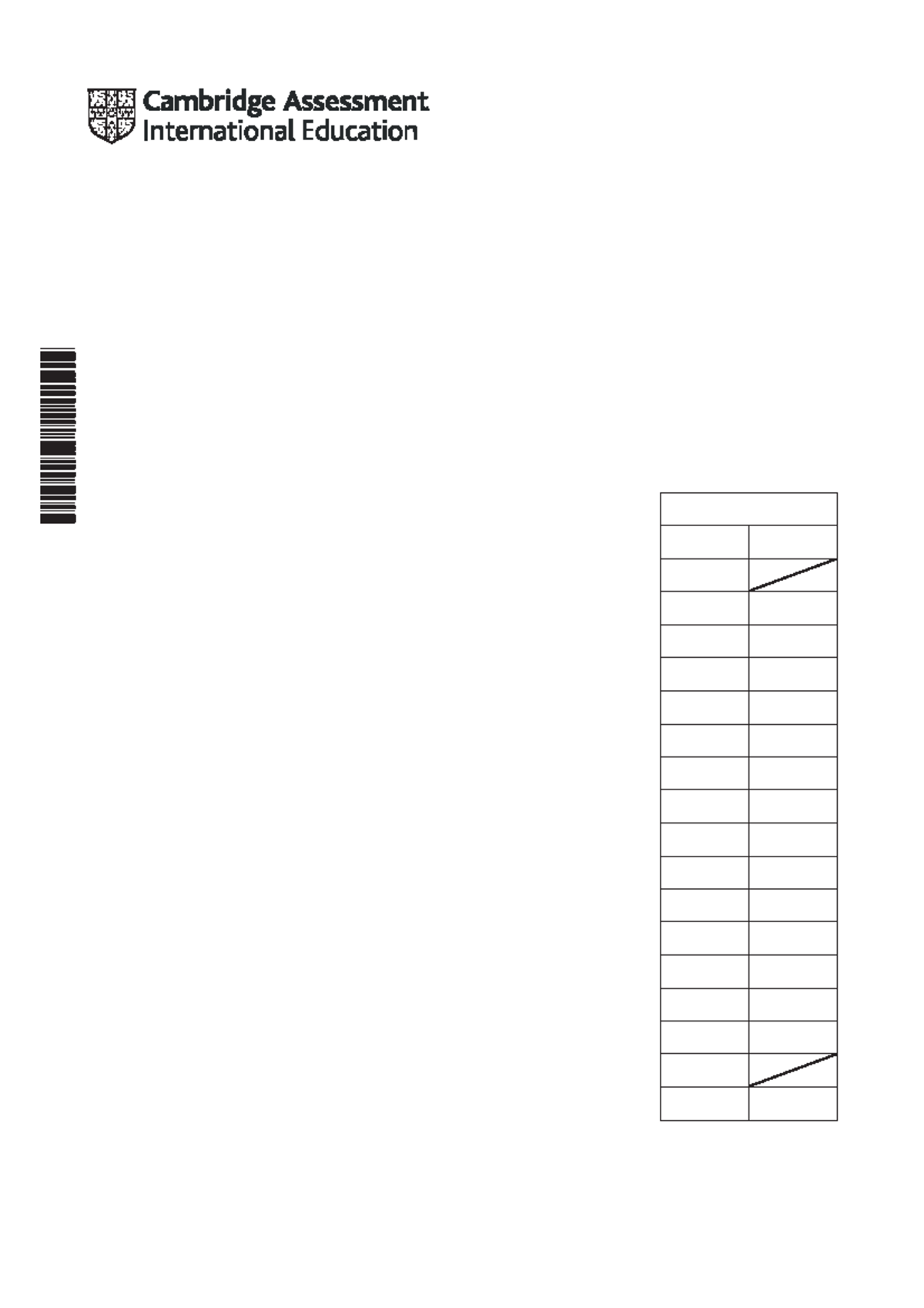 Cambridge Lower Secondary Progression Test Science Paper 1 - Stage 7 ...