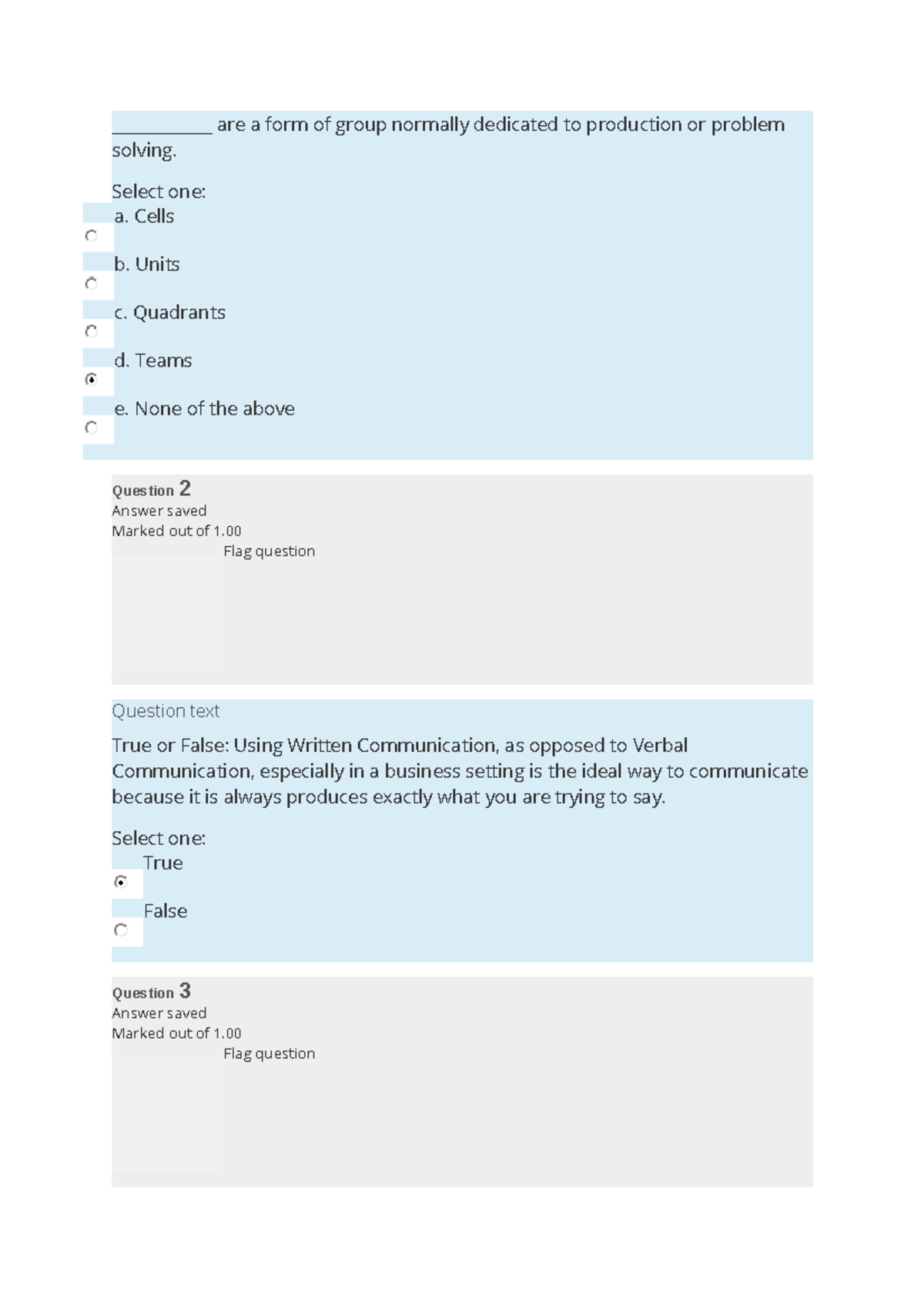 Final exam BUS 1105 Business Communication - ____________ are a form of ...