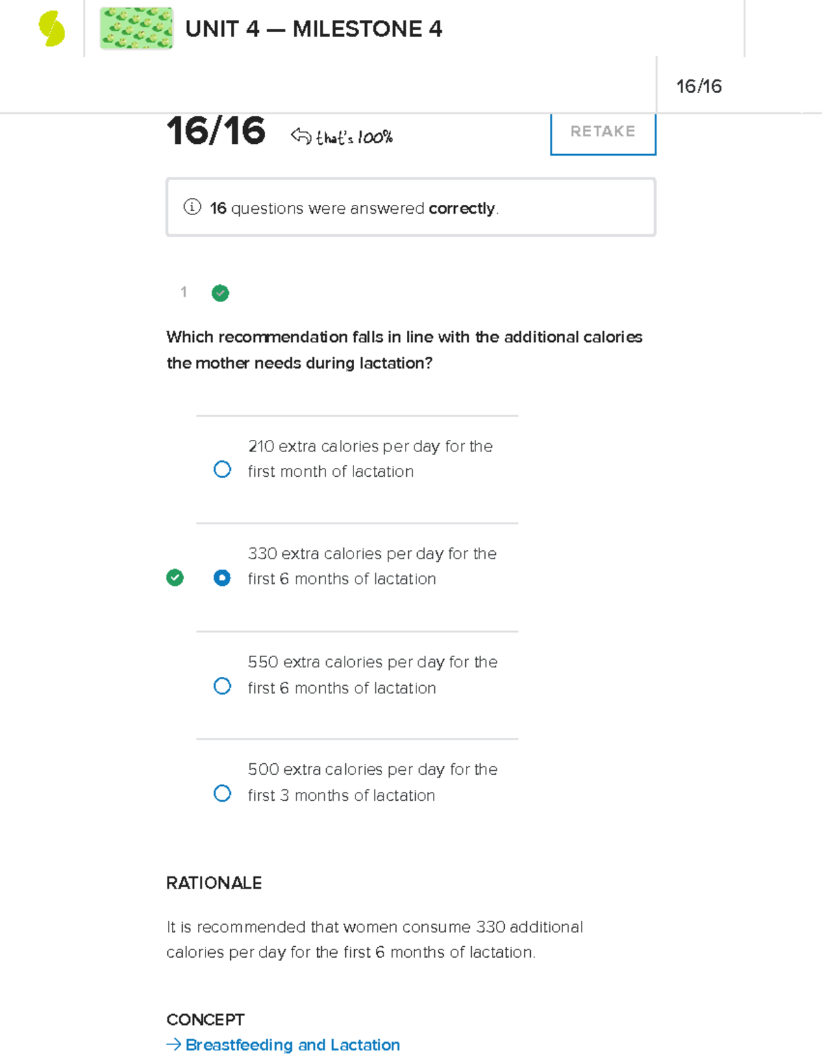 Nutrition Unit 4 Milestone 4 Study Guide - Studocu