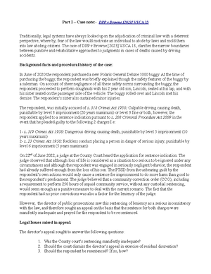 Law-Case-note-example - Legend Good practice Needs improvement Comment ...