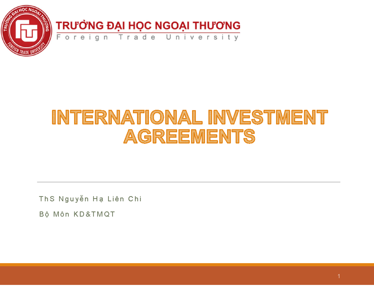 CHAP 6 - IIA - T h S N g u y ễ n H ạ L i ê n C h i B ộ M ô n K D & T M Q T 1 Bộ Môn Nghiệp Vụ ...