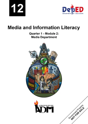 7 Q1 MIL - Module 7 Quarter 1 Media Information Literacy - 12 Media and ...