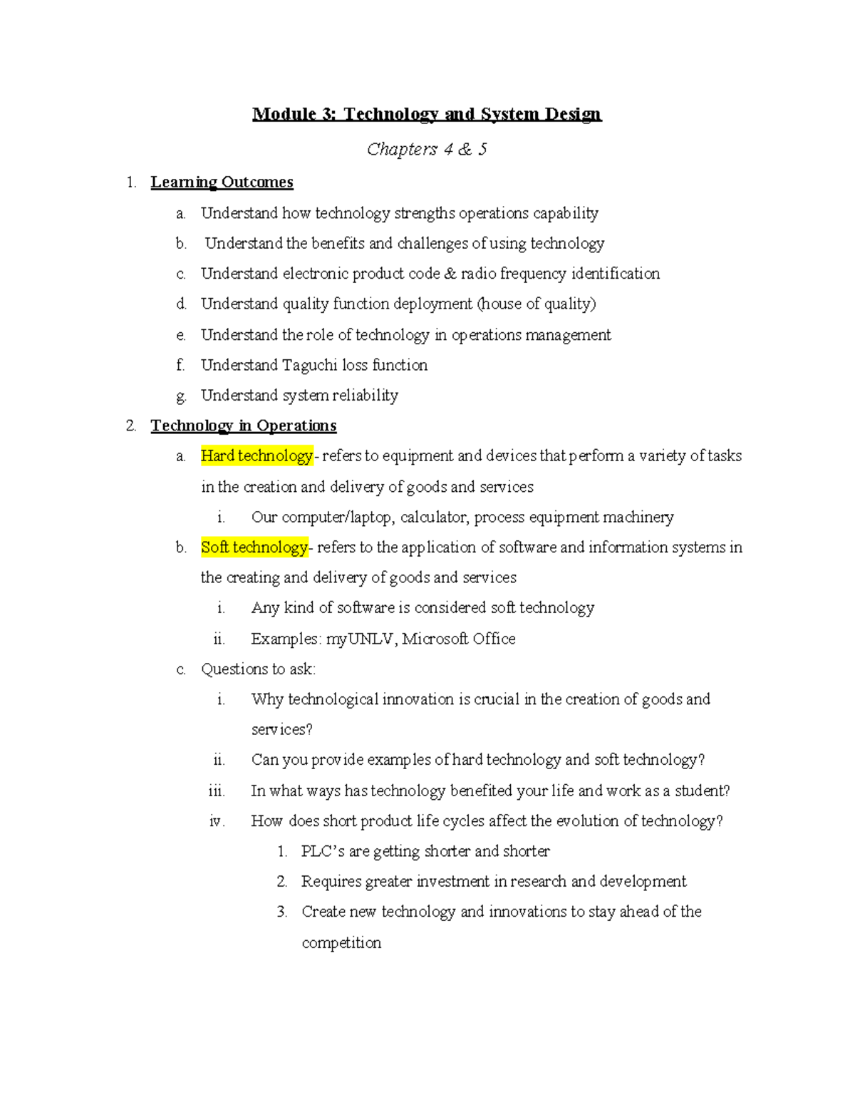 2020-operations management-lecture notes module 3 - Module 3 ...