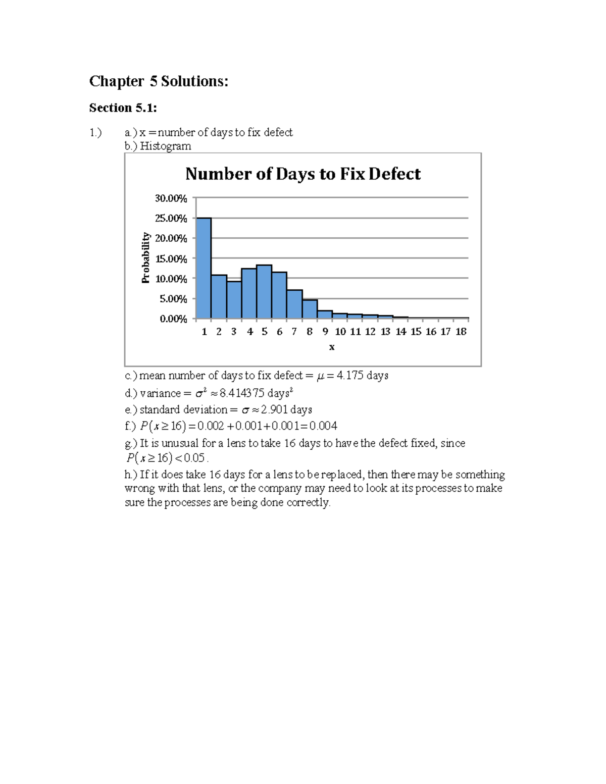 Chapter 05 solutions. - discrete probability distributions - Chapter 5 ...