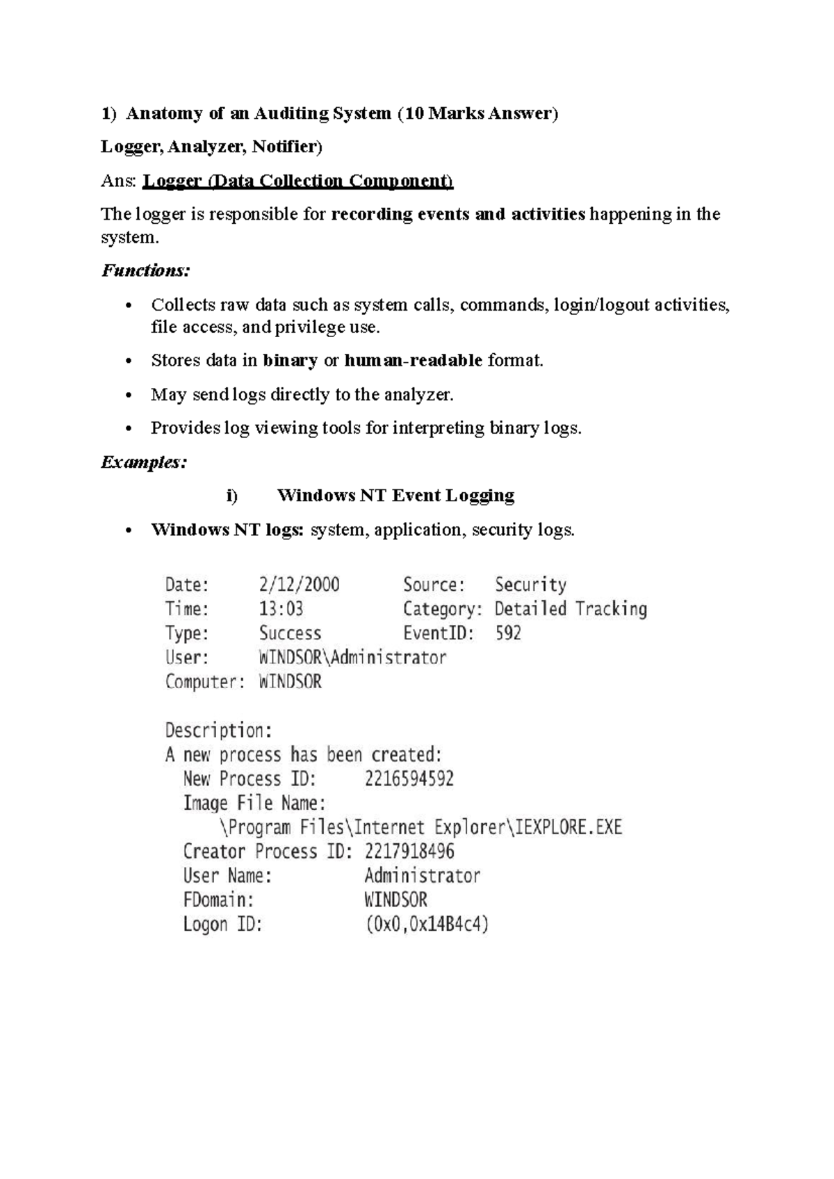 Module 3: Anatomy of Auditing Systems & Log Sanitization Notes - Studocu