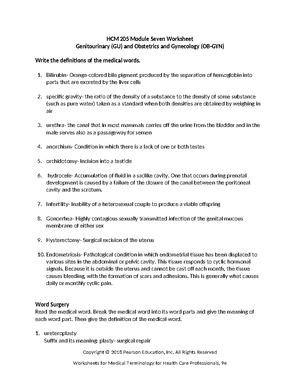 HCM 205 Module One Worksheet - HCM 205 Module One Worksheet Medical ...