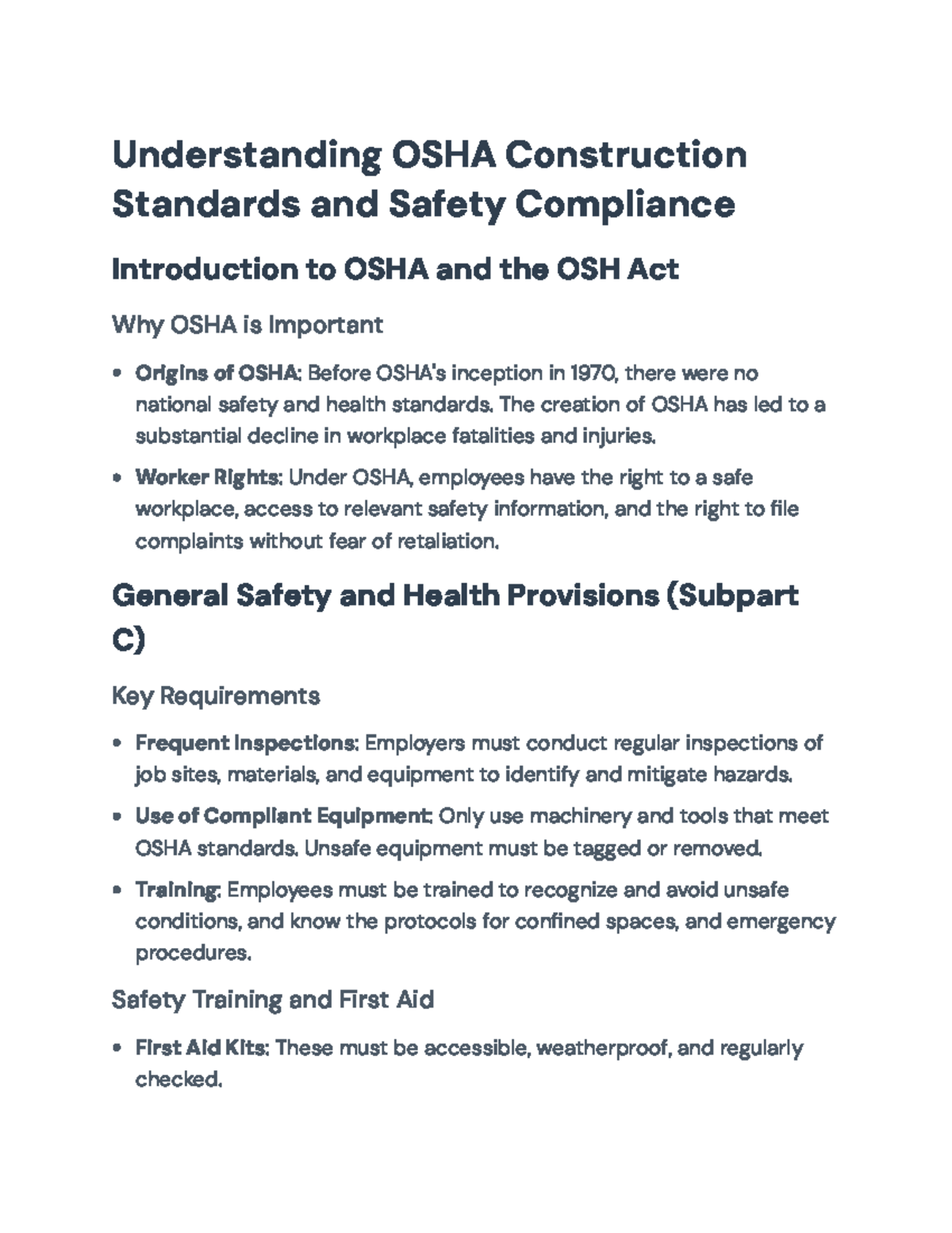 OSHA Standards and Safety Compliance in Construction: Key Guidelines ...