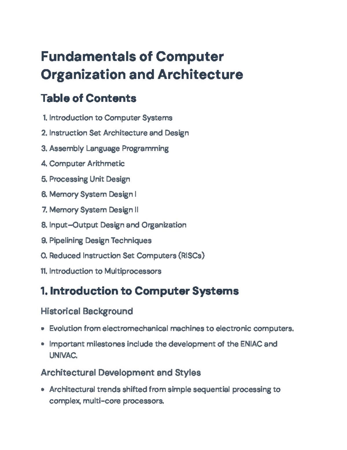 Computer Organization and Architecture Fundamentals - Course X123 ...