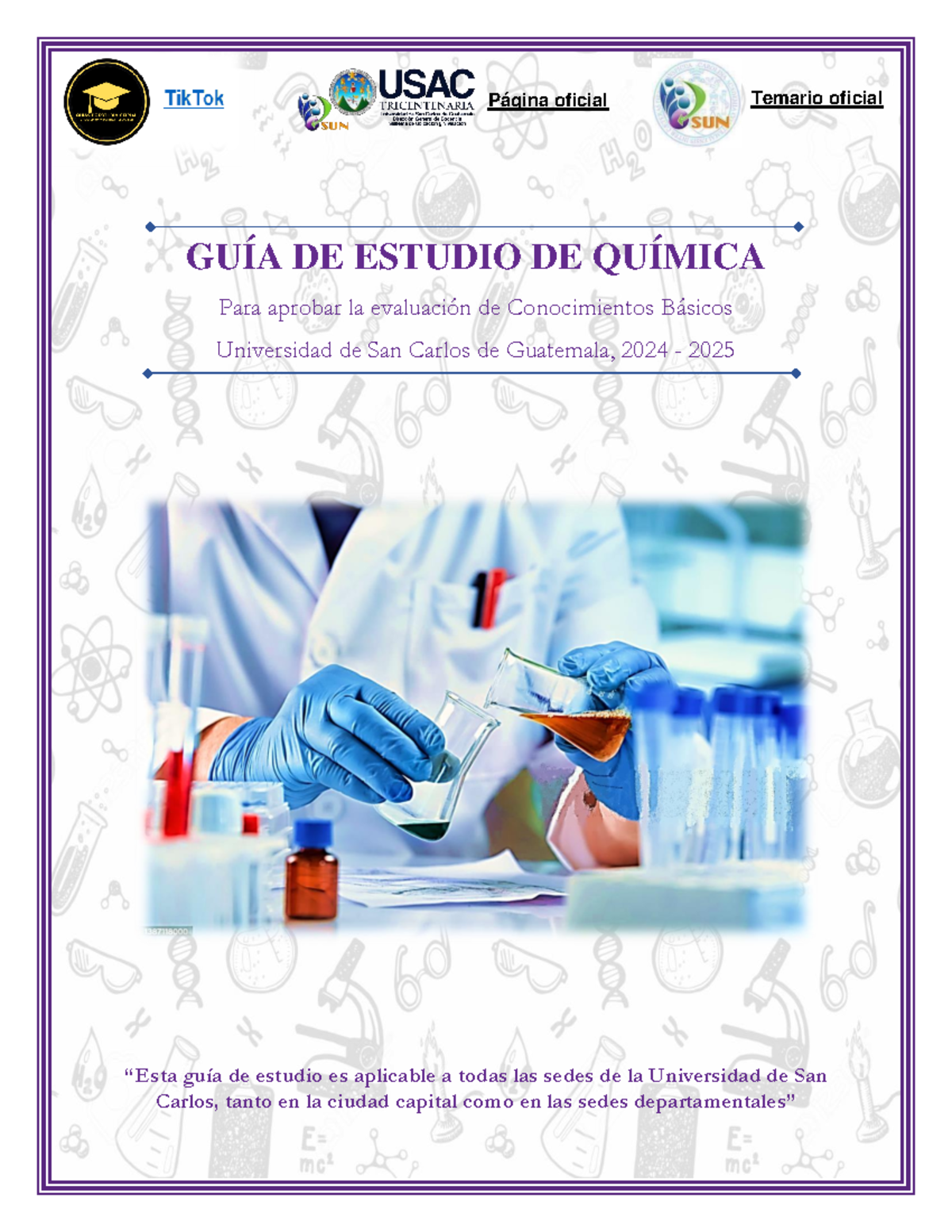 Guía de Estudio de Química PCB - USAC 2024-2025 para Examen de Admisión - Studocu
